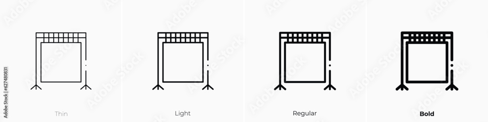 chroma icon. Thin, Light, Regular And Bold style design isolated on ...