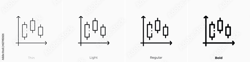 box plot icon. Thin, Light, Regular And Bold style design isolated on ...