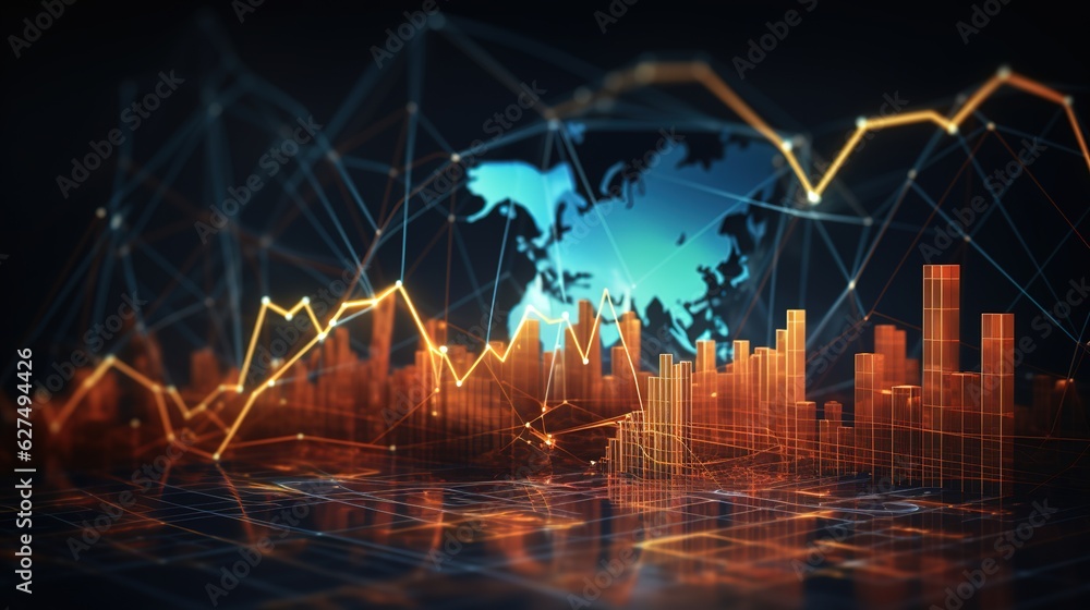 Global economy stock market finance chart business exchange investment ...