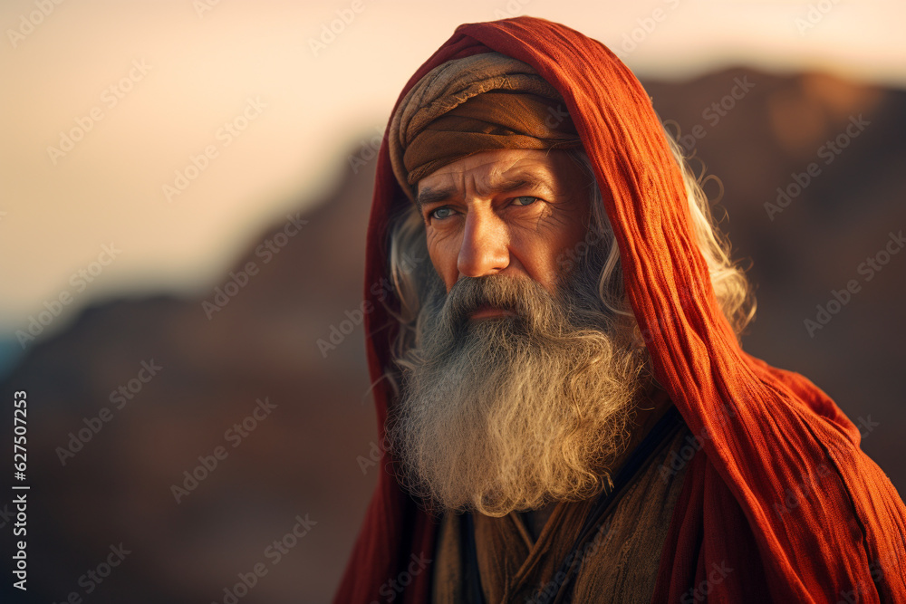 Moses leads the Jews through the desert, Moses led his people to the ...