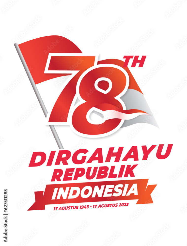 Logo HUT RI ke 78. 78 tahun Dirgahayu Republik Indonesia. Indonesian ...