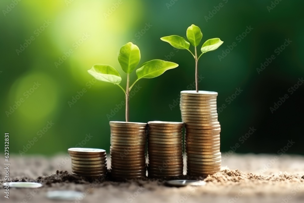 ESG concept of environmental, social, and governance.ESG small tree on ...