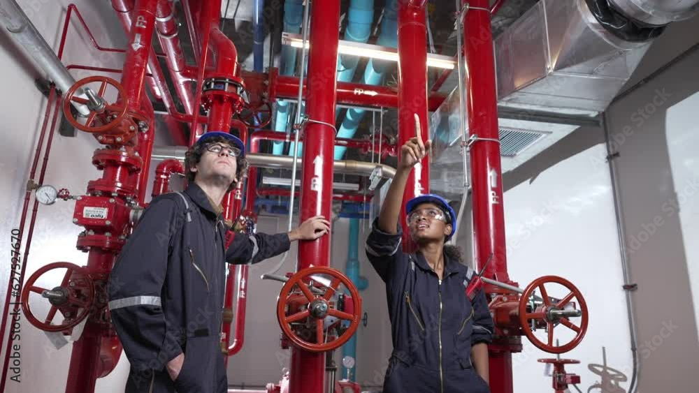 Engineers check control systems for the proper functioning of critical ...