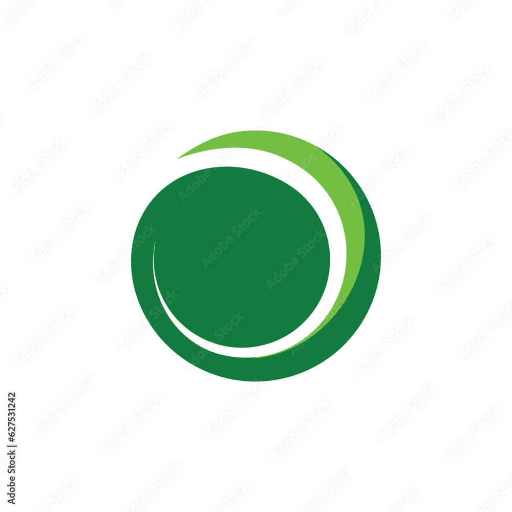 Green Round logo, circle logo, energy logo, nature logo, power logo ...
