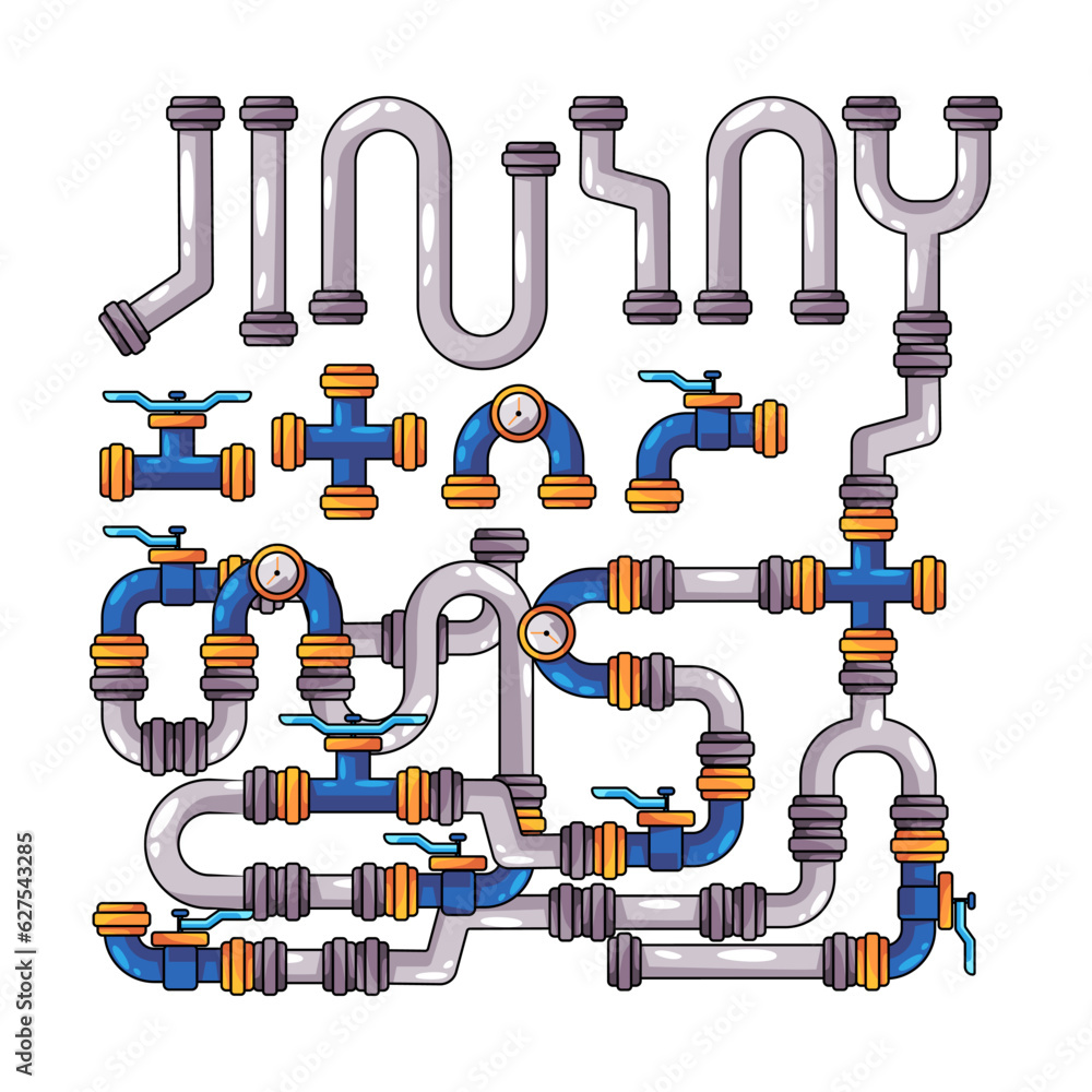 blue and grey color tube shape pipeline sewer industrial valve system ...