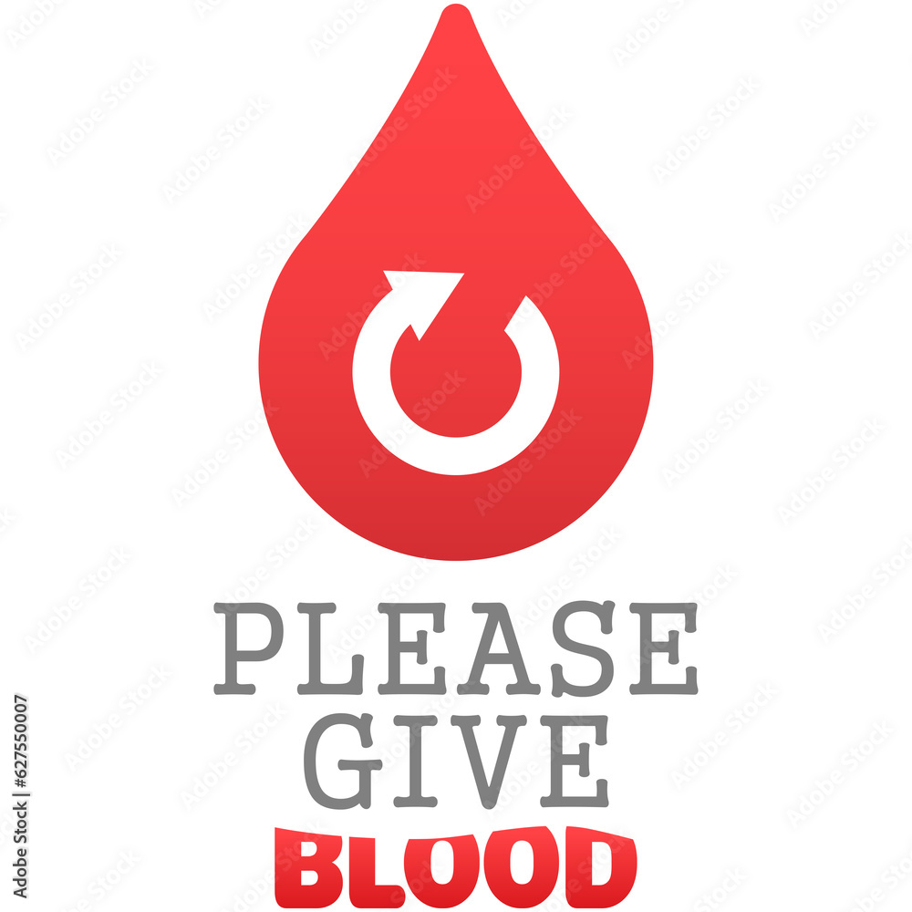 Digital png illustration of please give blood text on transparent ...