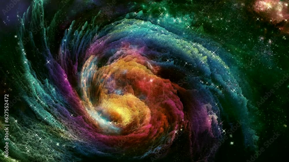 Vidéo Stock Space galaxy vortex with sparkling stars. Starry night ...