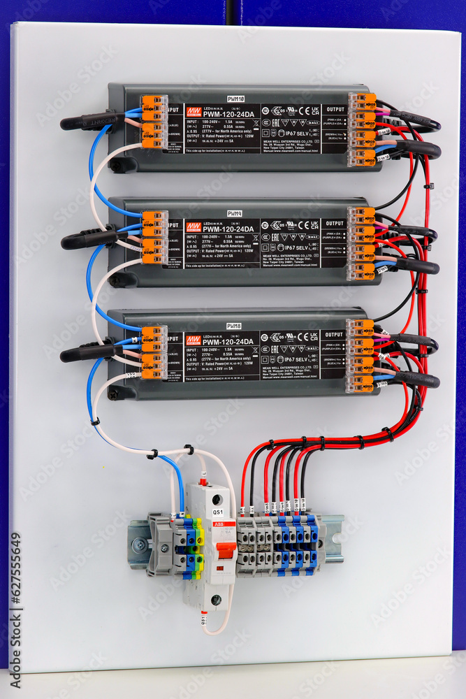 Electronic modules for controlling LED lighting installed in an ...