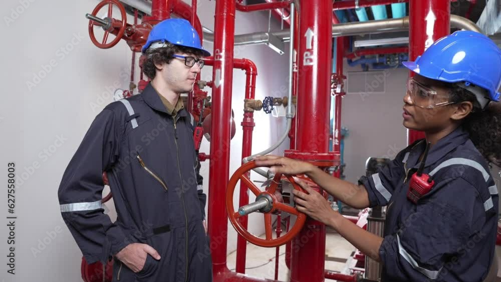 Engineers check control systems for the proper functioning of critical ...