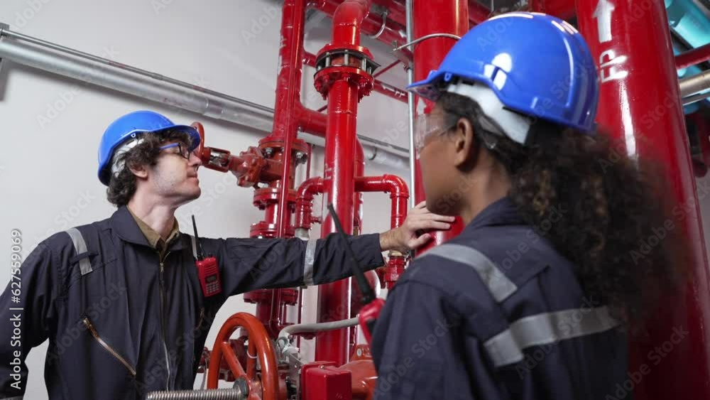 Engineers check control systems for the proper functioning of critical ...