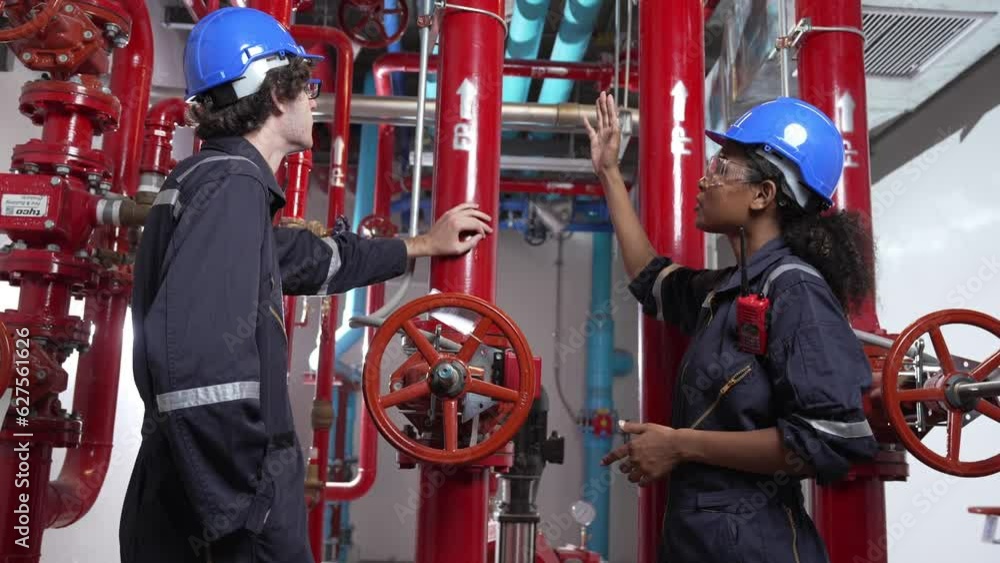 Engineers check control systems for the proper functioning of critical ...