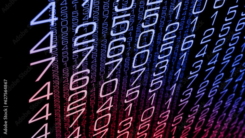 Abstract numbers a dynamic digital design with visual rhythm and moving ...