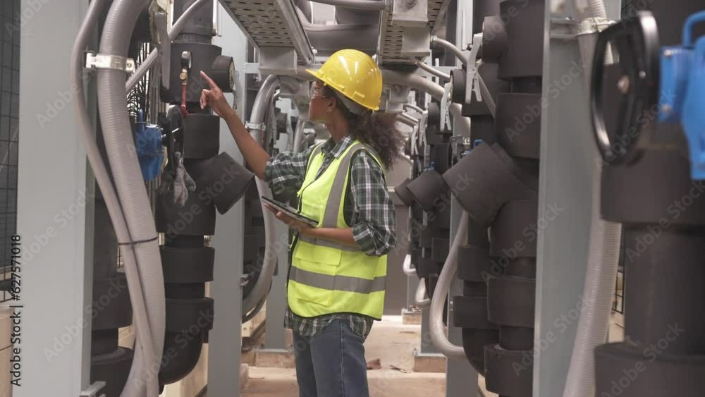 Engineers check control systems for the proper functioning of critical ...
