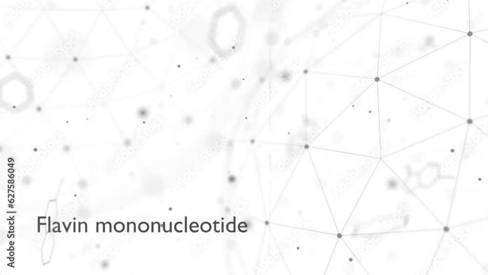 Chemical formula of flavin mononucleotide. Skeletal formula. vídeo do ...