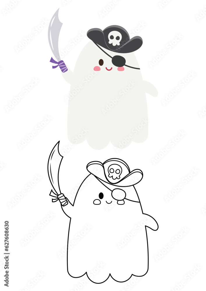 Vetor do Stock: Ghost cute vector illustration cartoon isolated on ... Vetor do Stock: Ghost cute vector illustration cartoon isolated on ...