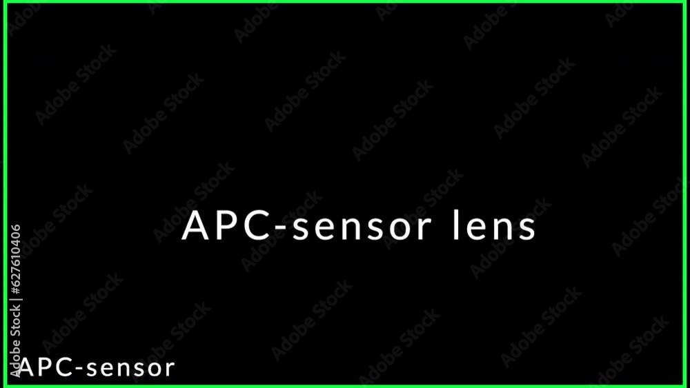 An animation that shows how apc-sensor and full frame lenses work on ...