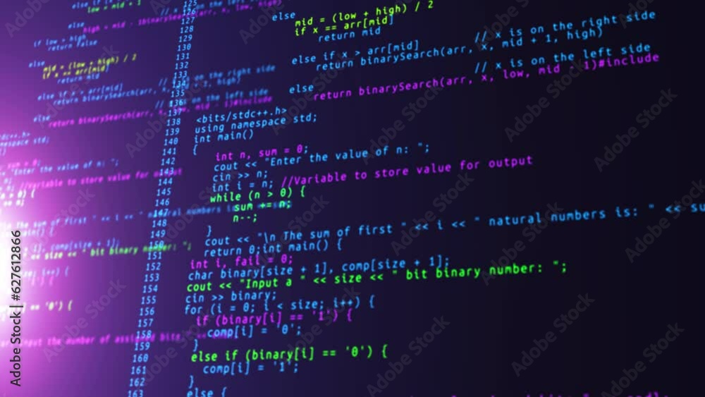4k Animation Of Source Code Data Scrolling Program Code Hacking Process Hacker Display Glich