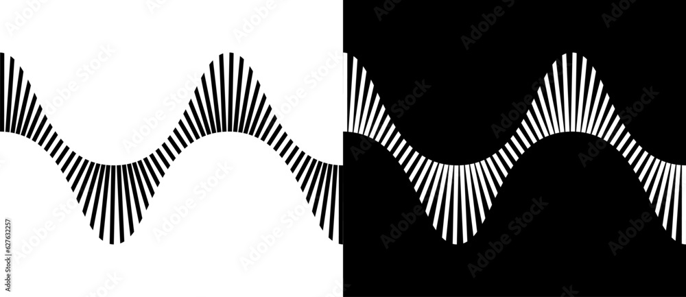 Abstract art geometric background with lines. Optical illusion with ...