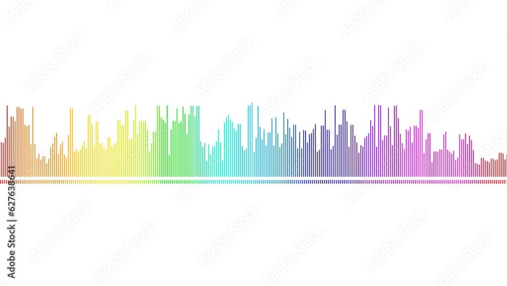 sound wave Effect. gradient music. rainbow wave. rainbow sound wave ...