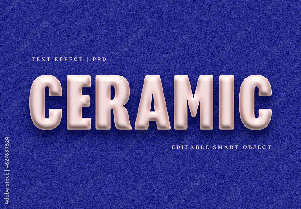 Ceramic Text Effect Stock Template | Adobe Stock