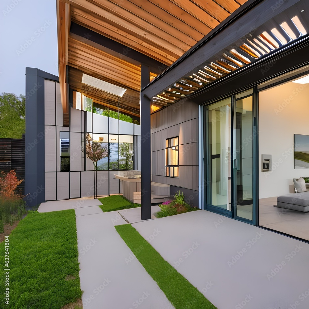 A sustainable housing project featuring passive solar design and ...