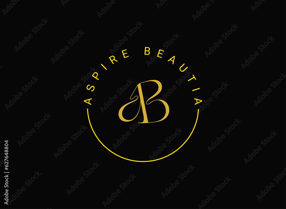 Introducing the "Letter AB Fashion Beauty Logo Design" - a seamless and ...