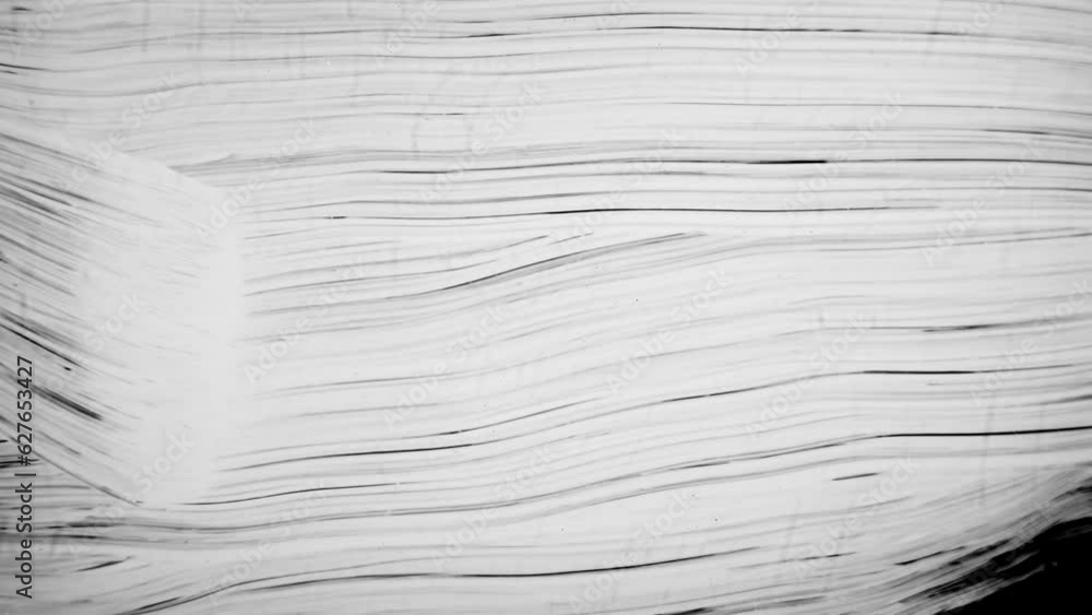 Abstract black screen hand-drawing brush strokes on white background ...
