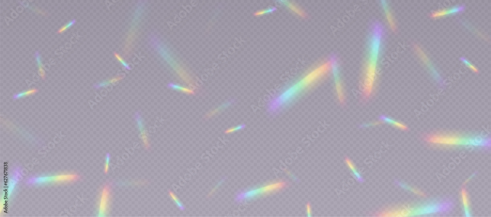 Rainbow refraction overlay, leak flare, prism light effect, rainbow ...