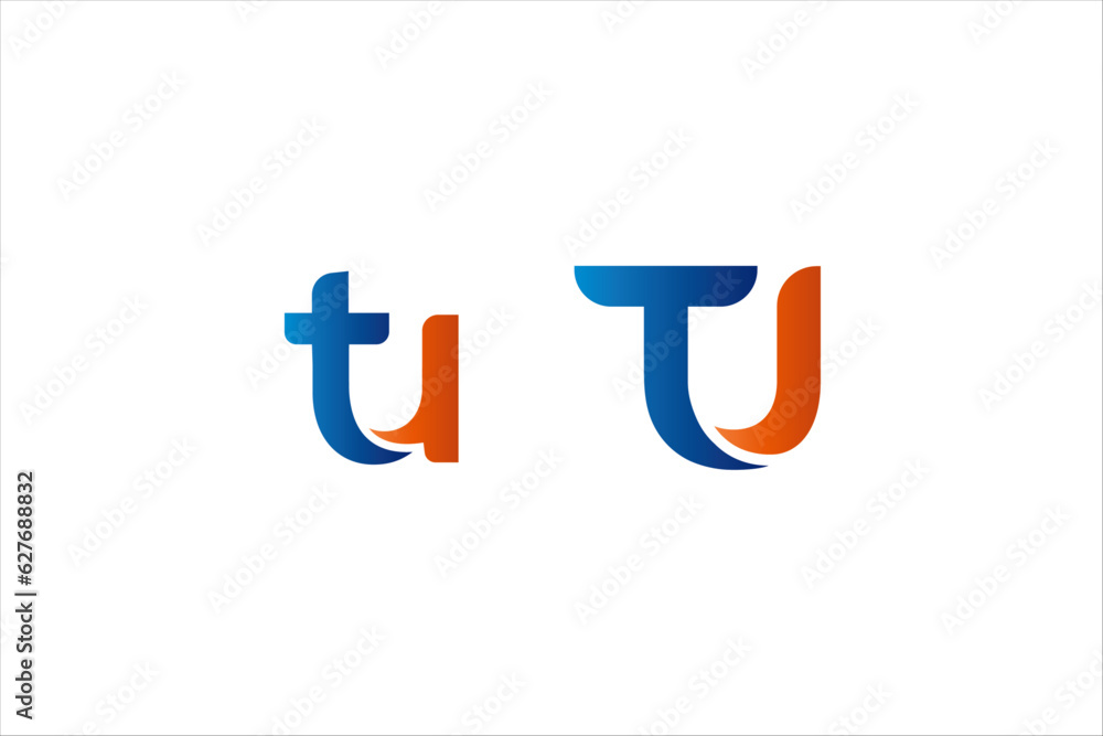 TU letter uppercase and lowercase logo design Stock Vector | Adobe Stock