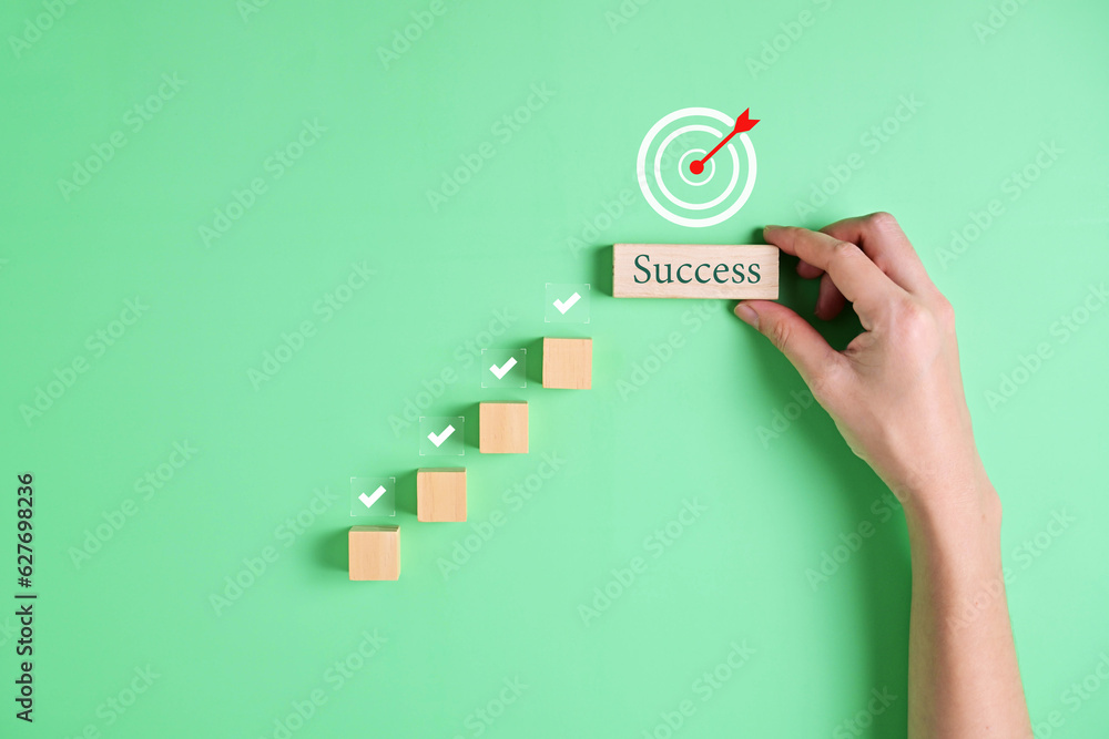 success target background. step of success target to the arrow board ...