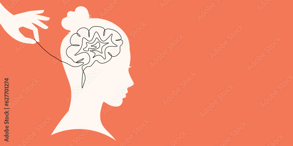 Psychologic therapy session concept with human head silhouette and ... Psychologic therapy session concept with human head silhouette and ...