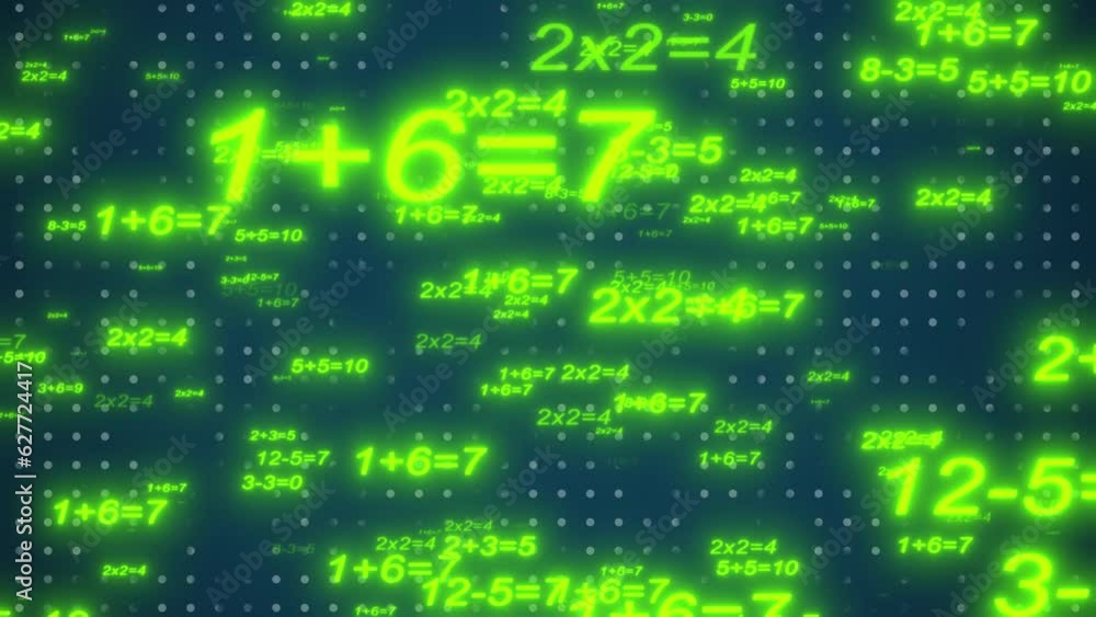 Back To School Background Simple Math Equation Particles Abstract ...