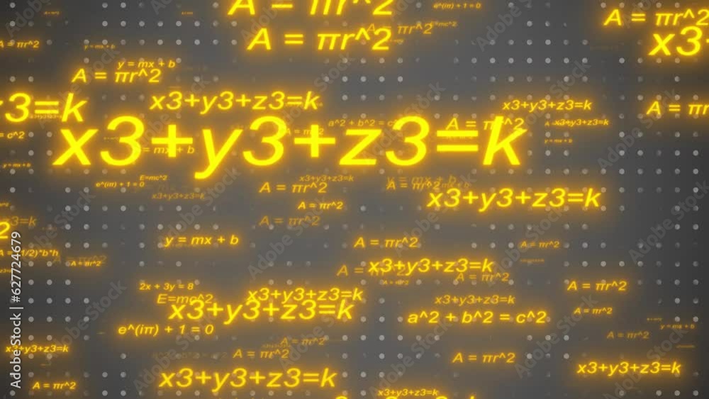 Back To School Background Hard Math Equation Particles Abstract ...