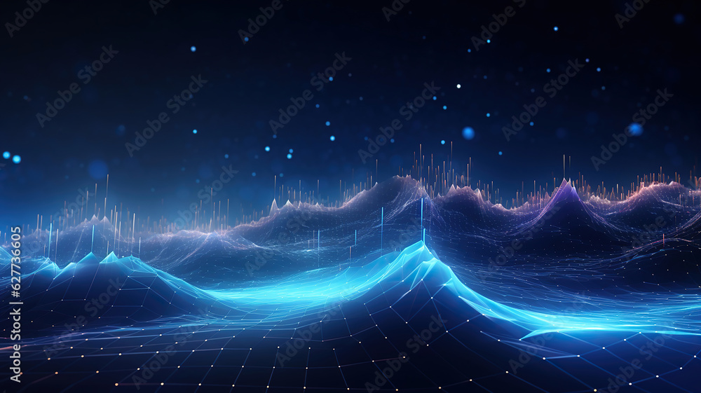 The abstract technology big data concept explores the integration of ...