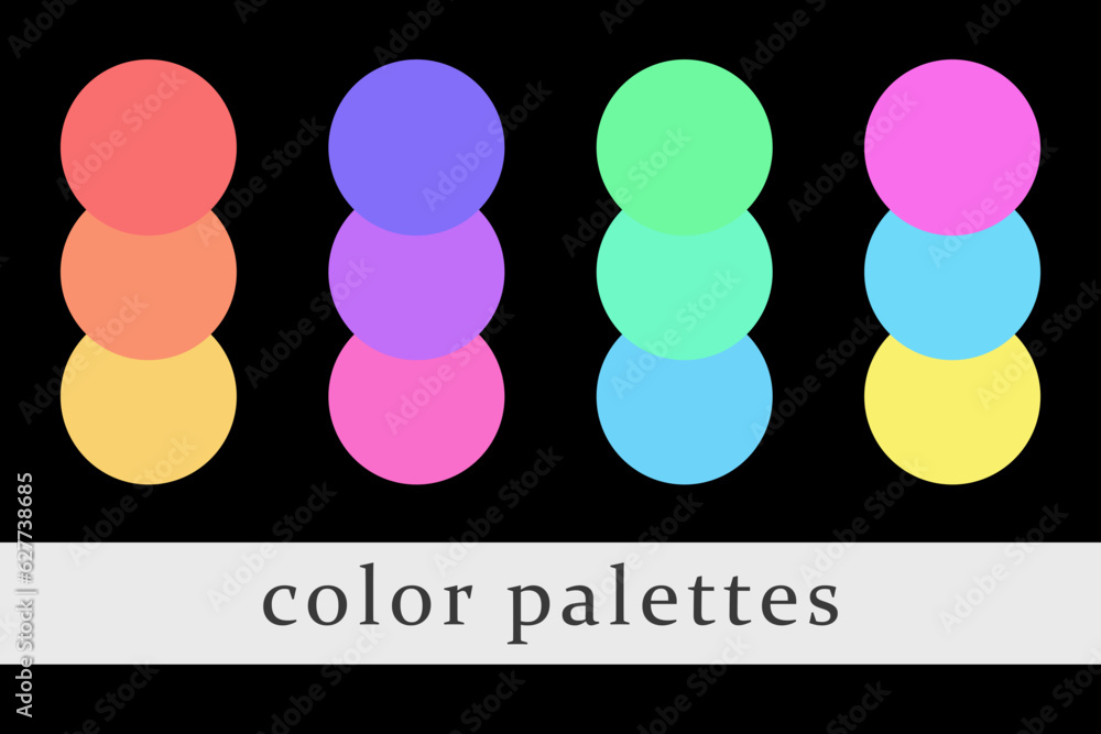 Collection of color palettes. Modern and elegant color palettes ...