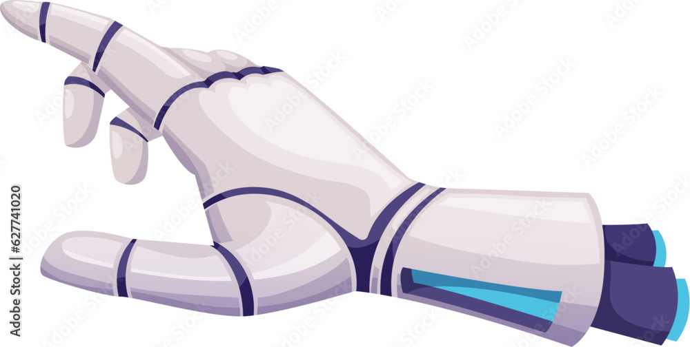 Hand cyborg droid mechanical prosthesis, isolated robotic limb. Vector ...