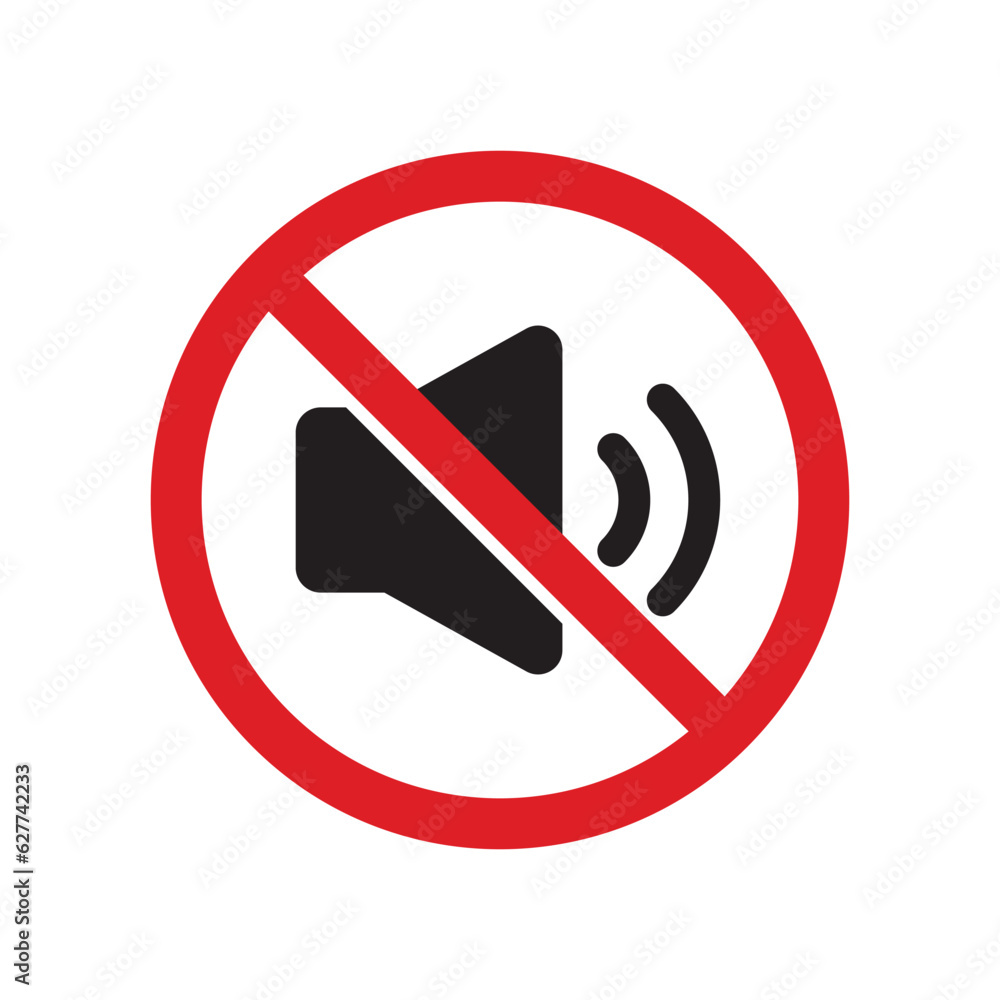 No Sound Icon, No Noise, Mute Button, Keep Your Volume Lower, Silence Icon, Speaker Icon ...
