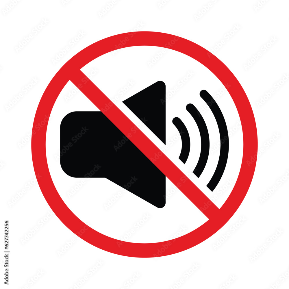 No Sound Icon, No Noise, Mute Button, Keep Your Volume Lower, Silence ...