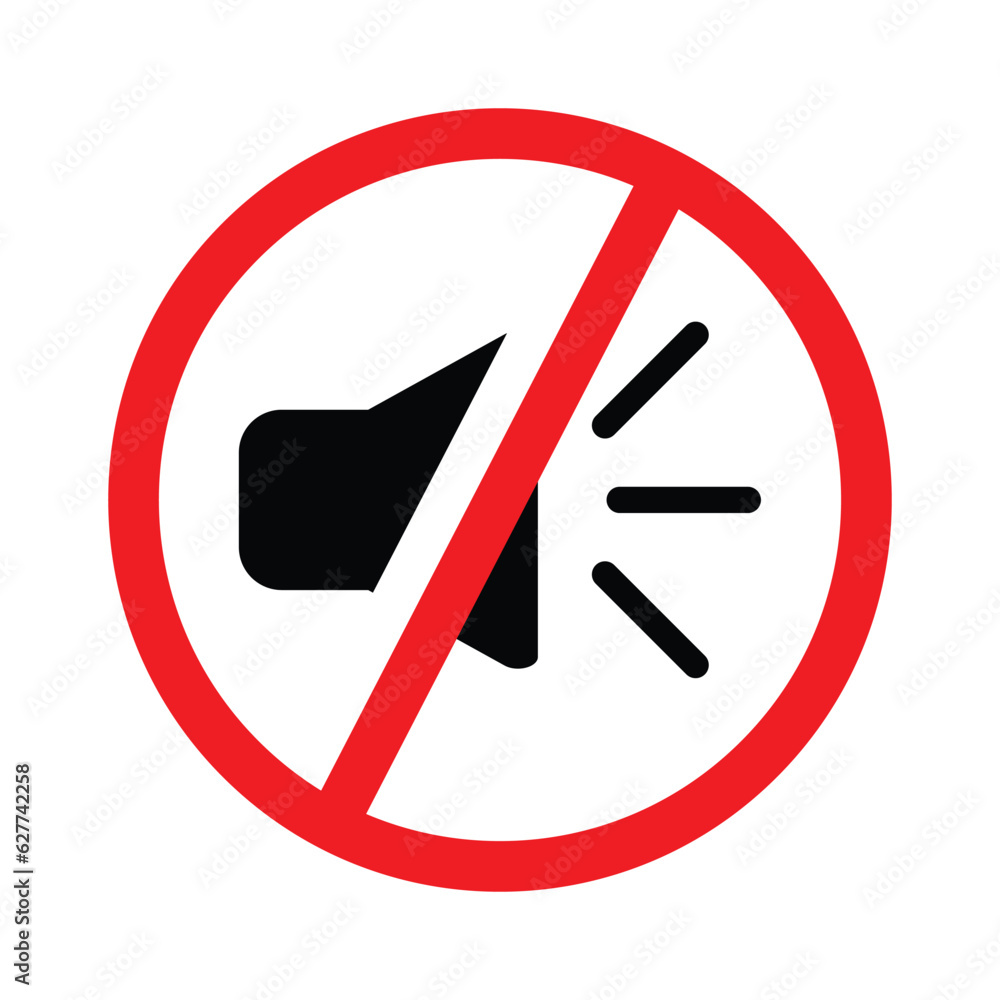 No Sound Icon, No Noise, Mute Button, Keep Your Volume Lower, Silence ...