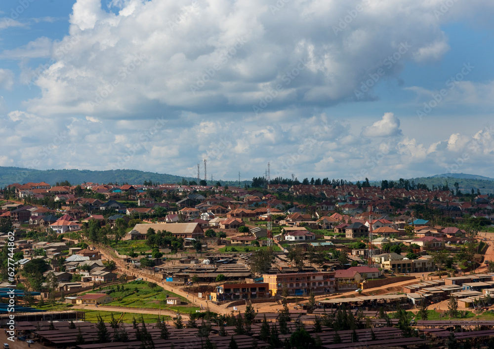 City neighbourhood in the hills, Kigali Province, Kigali, Rwanda Stock ...