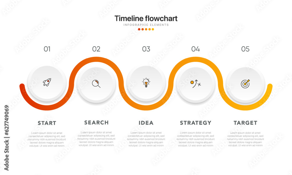 Timeline infographic design with options or steps. Infographics for ...