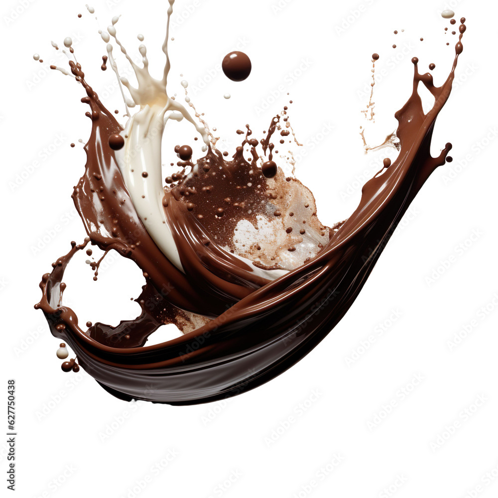 Chocolate Splashes, Splashes, Drops, Liquid Chocolate, isolated ...