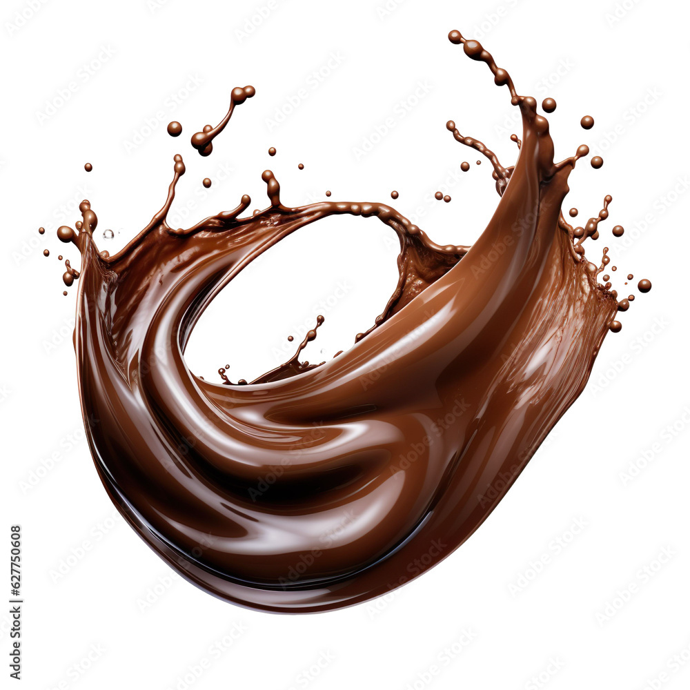 Chocolate Splashes, Splashes, Drops, Liquid Chocolate, isolated ...
