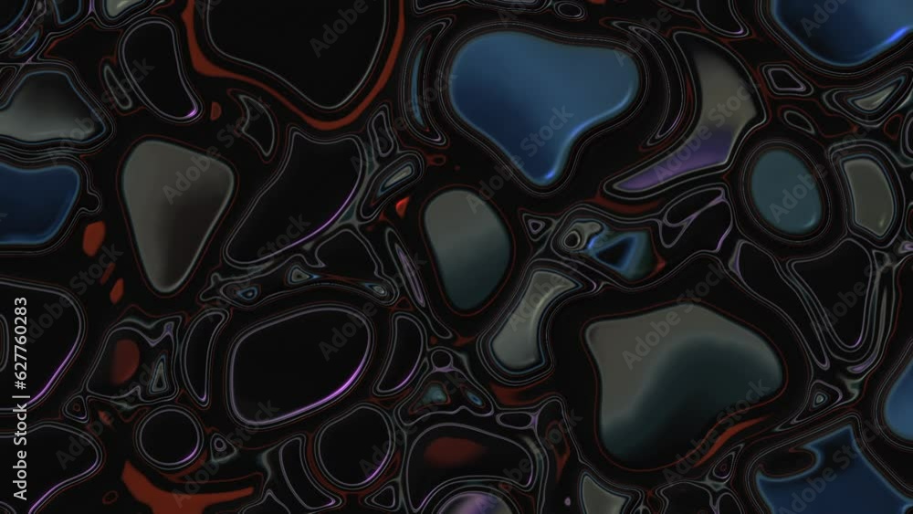 Trippy liquid motion marble effect background with morphing organic ...