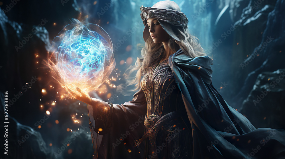 High Fantasy Character: An epic portrait of an anrcane powerful ...