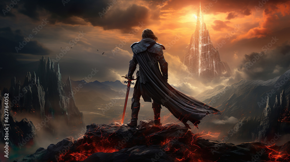 Epic character, high fantasy, heroic, mythical, powerful, enchanted ...