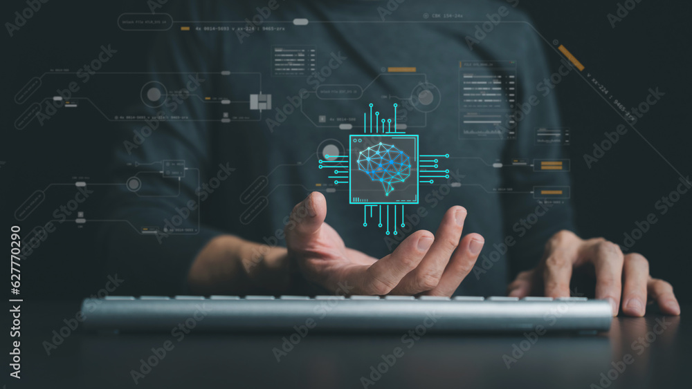 Software Developer Or Programmer Coding Program With Laptop Create Intelligence Innovation