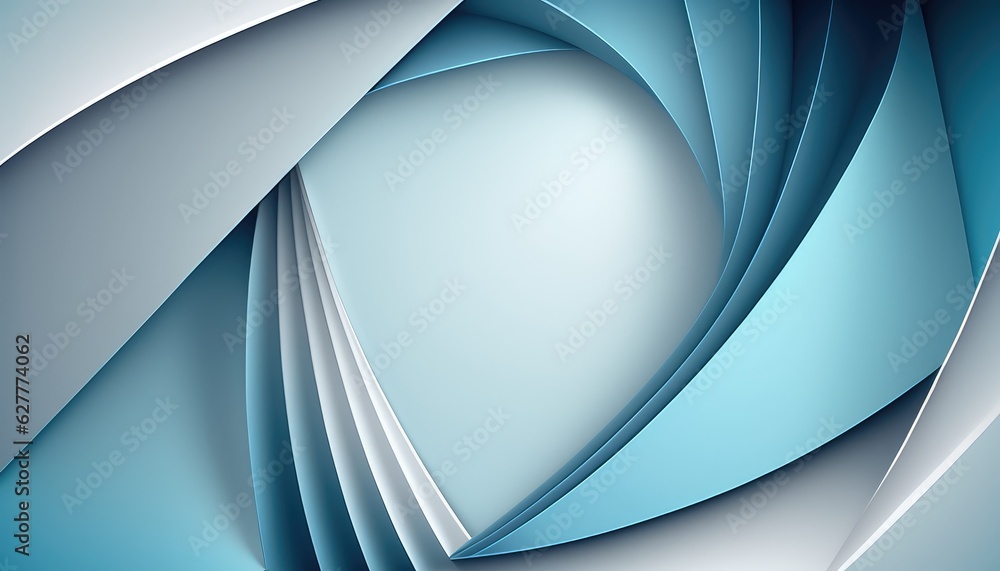 abstract shape blue wallpaper for office decor generative ai Stock ...