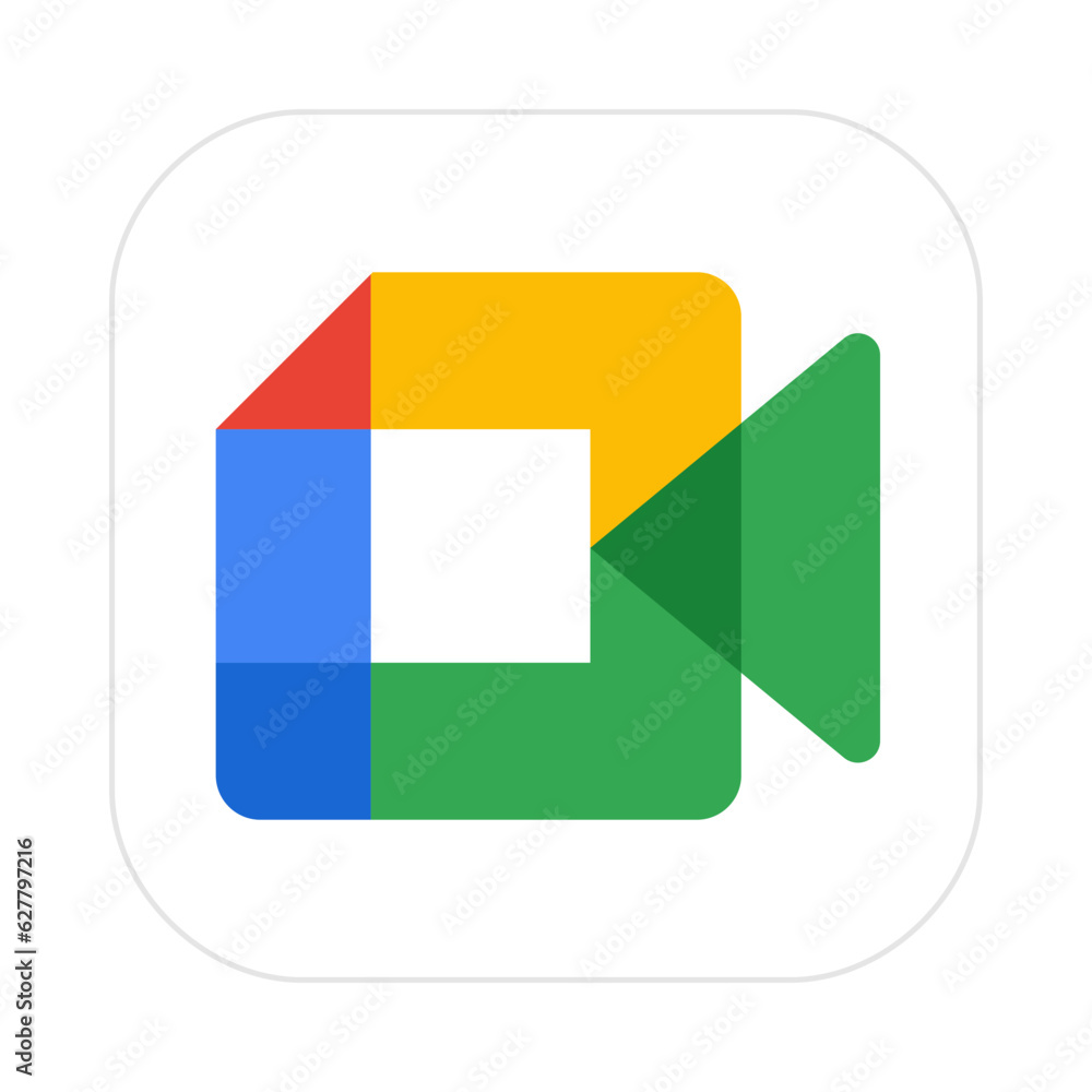 Google Meet app icon. Service for video meetings and calls Stock Vector ...