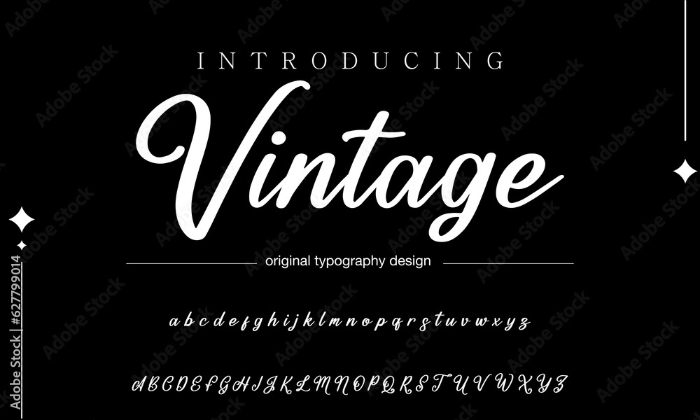 Vintage Font Handwritten Signature Brush Font Type Font lettering ...